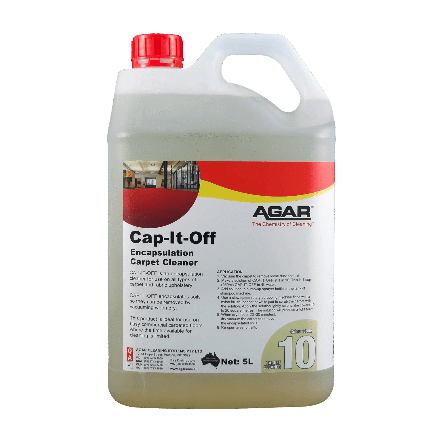 Agar Cap It Off Encapsulation Carpet Cleaner - Bellcon - Cleaning Supplies